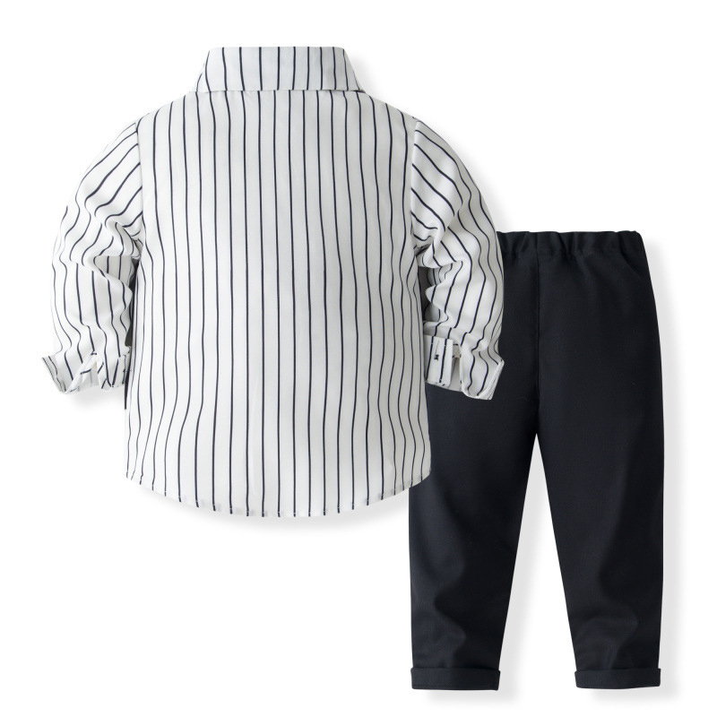 Cotton Bow Long Sleeve Regular 3-piece Formal Suit – loviray