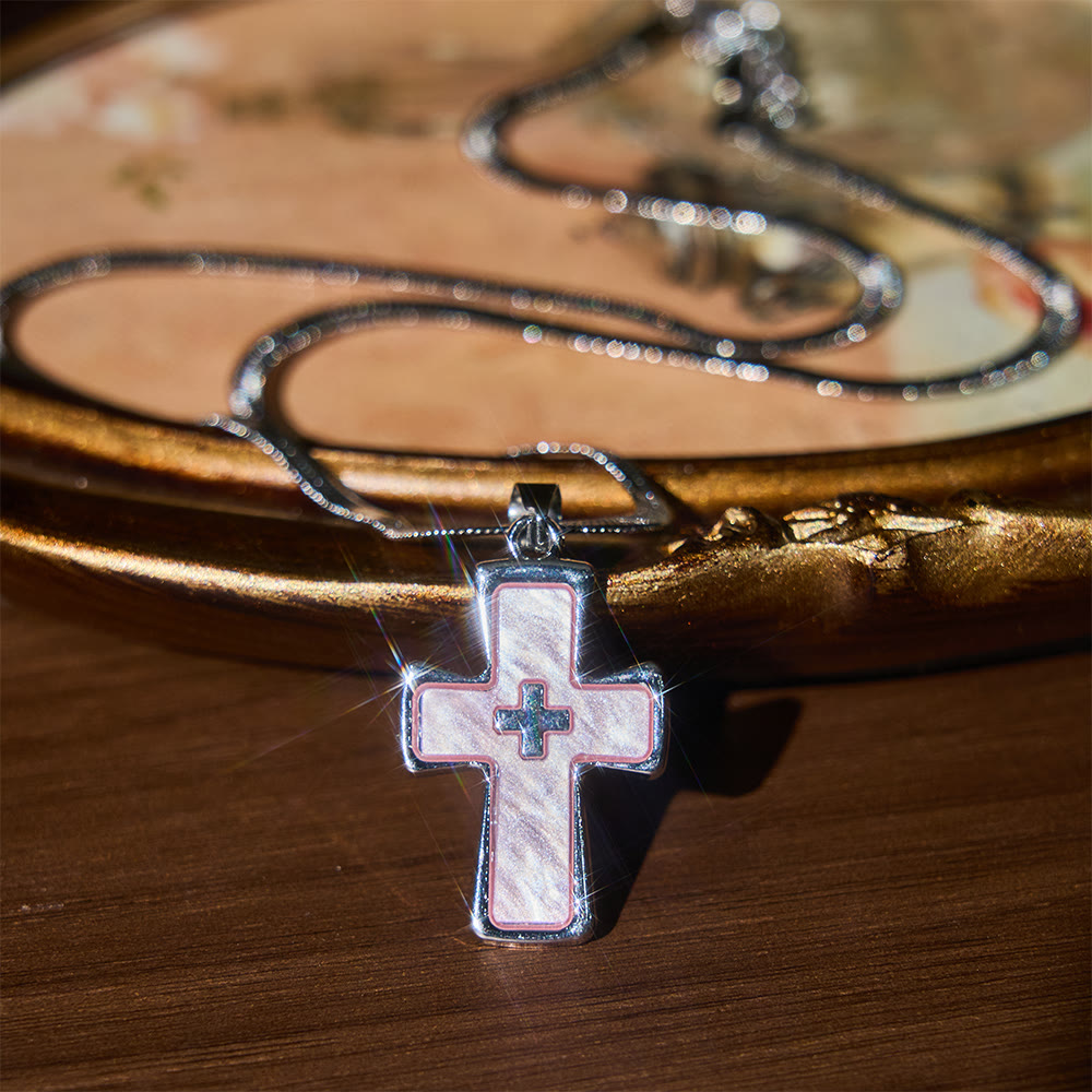 Free Today: Double-Cross Two-Tone Titanium Necklace — Minimalist Faith ...