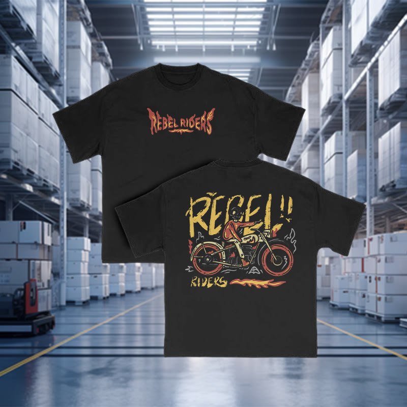 100% Cotton Rebel Riders Print T-shirt